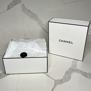 CHANEL | Accents | One Square Chanel Luxury Gift Box Black And White ...